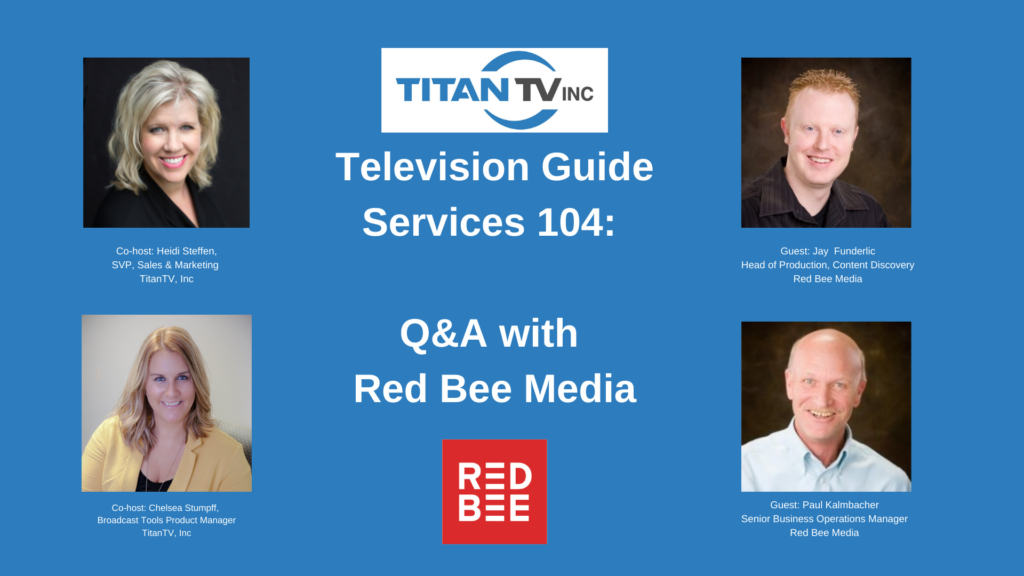 Webinar: Television Guide Services 104: Q&A with Red Bee Media ...